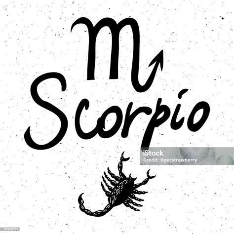 전갈 자리 조디악 운세에 대한 손 그리기 기호 신비한 신비로운 팔미스트리와 요술 연금술에 사용할 수 있습니다 벡터 검은색에 대한 스톡 벡터 아트 및 기타 이미지 Istock