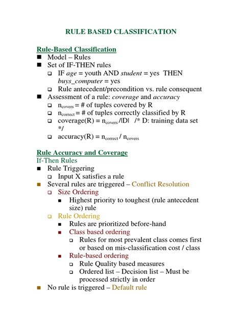 Data Mining Rule Based Classification Pdf Test Set Statistical