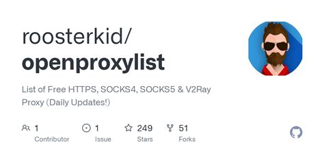 GitHub Roosterkid Openproxylist List Of Free HTTPS SOCKS SOCKS V Ray Proxy Daily Updates
