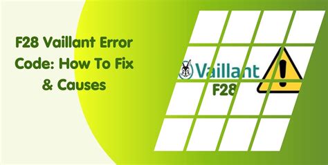 F28 Vaillant Error Code How To Fix Causes