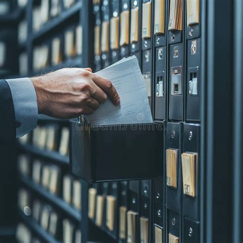 High Resolution Image Of A Hand Retrieving A Document From A