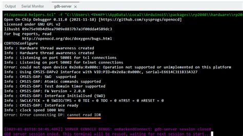 CMSIS DAP Cannot Read IDR IDE 1 X Arduino Forum