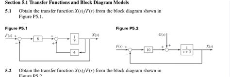 Section 51 Transfer Functions And Block StudyX