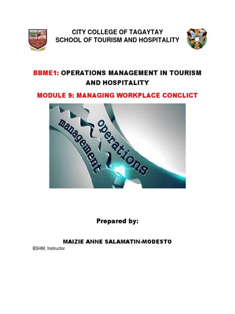 Module 9 Managing Workplace Conflict Download Free Pdf Mediation Conflict Resolution