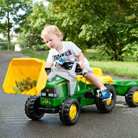 John Deere Front Loader Pedal Tractor With Trailer Endeavour Toys