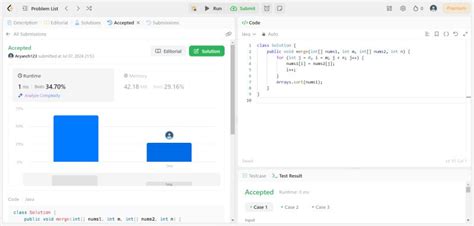 How I Solved Q88 Merge Sorted Array Aryan Chauhan Posted On The Topic Linkedin