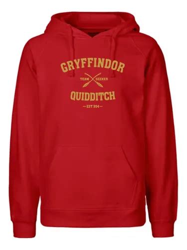 Sudadera Harry Potter Gryffindor Quidditch Hoodie Envío Gratis