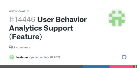 User Behavior Analytics Support Feature · Issue 14446 · Wazuhwazuh