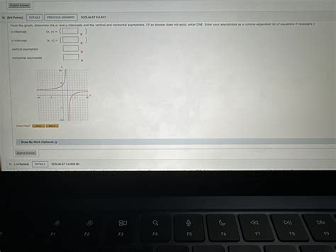 Solved X Intercept γ Intercept Vertical Asymptote Horizontal