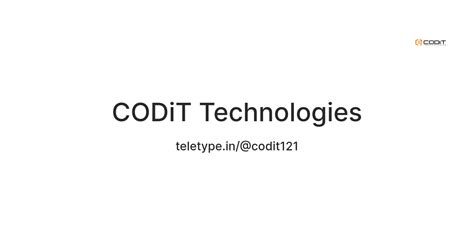 Codit Technologies — Teletype