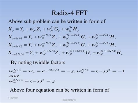 radix 4 fft algorithm and it time complexity computation
