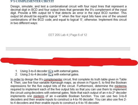 Solved 9s Complementer Circuit Design Simulate And Test A
