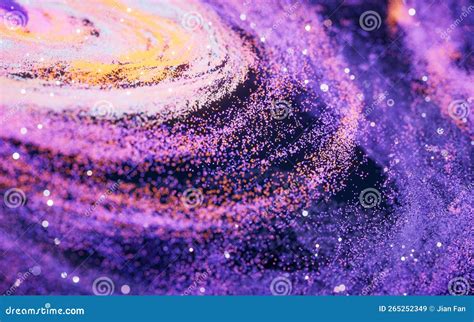 Colorful Nebula With Density Glowing Particles 3d Rendering Stock
