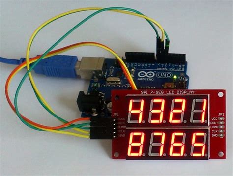 Max7219 Based Double Row 4 Digit Seven Segment Led Display Embedded Lab