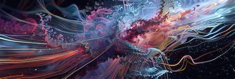 Premium Photo A Digital Illustration Depicting Massive Information Streams And Complex Graphs