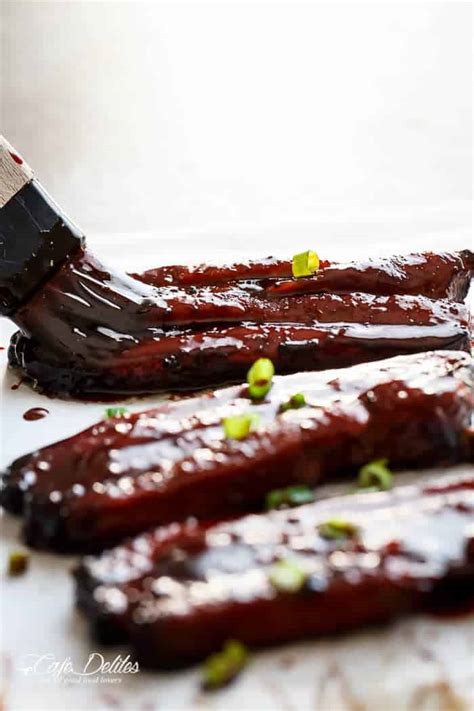 Sticky Chinese Barbecue Pork Belly Char Siu Cafe Delites