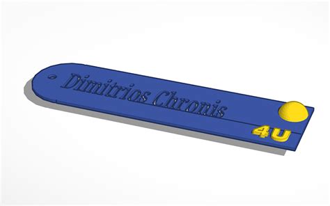 3d Design Dimitrioschronis Key Chain Tinkercad