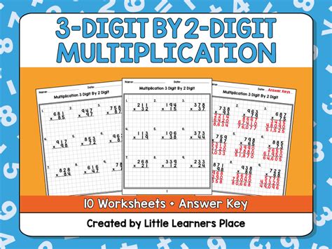 Digit By Digit Multiplication Graphic By Lady Designs Creative Fabrica