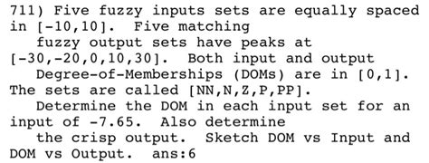 Solved 711 Five Fuzzy Inputs Sets Are Equally Spaced In Chegg Com