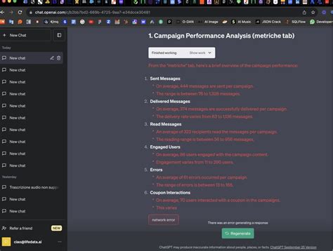 omar fogliadini on linkedin chatgpt again it s not a network error you re failing the same