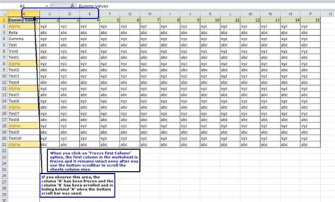 How To Freeze Columns Or Rows In An Excel Sheet Hubpages