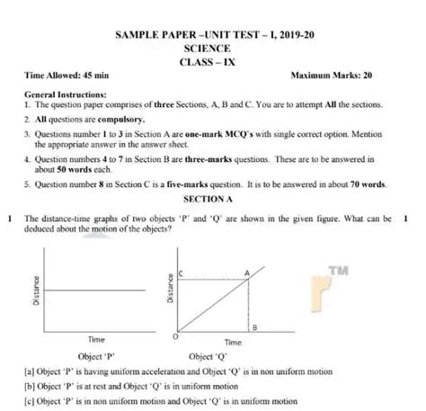 Updated CBSE Class 9 Science Sample Paper 2024 25 Session In PDF