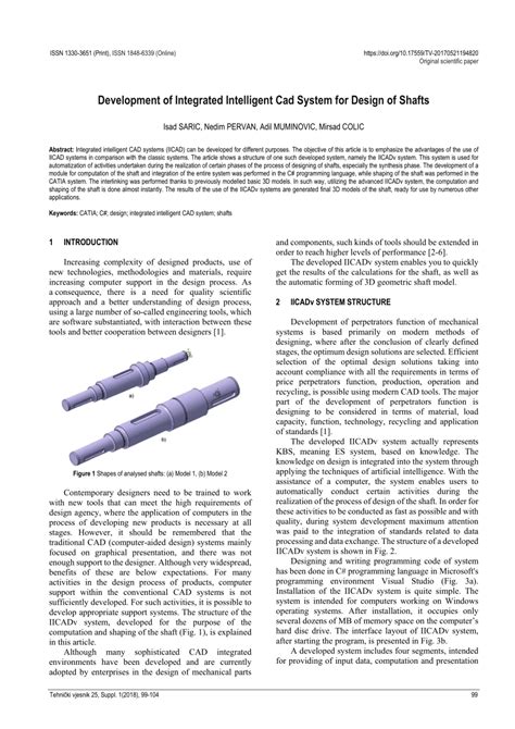 PDF Development Of Integrated Intelligent Cad System For Design Of Shafts