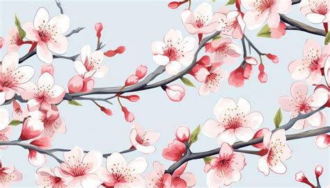 Premium Photo Create A Repeating Pattern Featuring Cherry Blossom