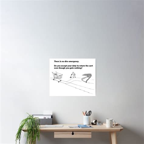 Trolley Problem Shopping Cart Poster For Sale By Strtwr Redbubble