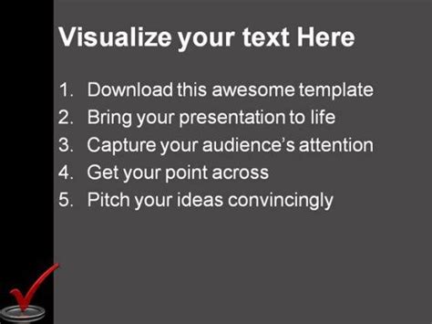 Check Mark Symbol PowerPoint Backgrounds And Templates 0111 Templates PowerPoint Presentation