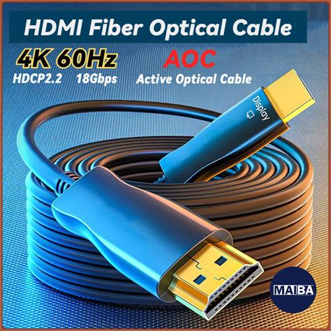 Hdmi Aoc 4k Uhd Fiber Optic Cable 25m 30m 40m 50m Hdcp22 Hdmi20 Aoc