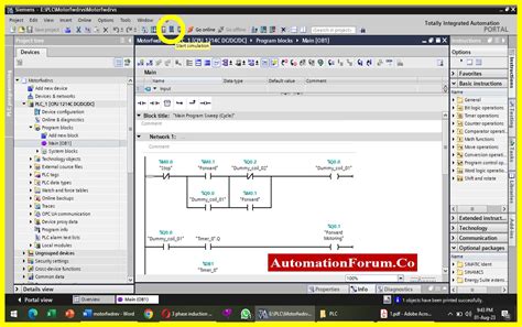 How To Use Siemens Tia Portal To Create Plc Ladder Logic For Three