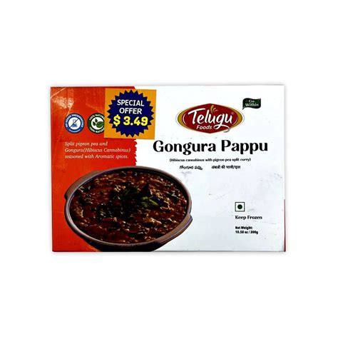 Telugu Frozen Gongura Pappu 300 Gm Ll 1 Case 24 X 300 Gm Mahifoods