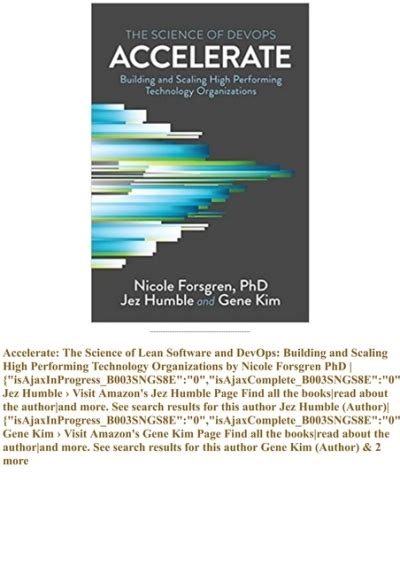 Read Pdf Accelerate The Science Of Lean Software And Devops Building And Scaling High