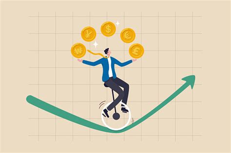 외환 외환 거래 통화 가격 또는 국가 경제 투기 개념에 투자 돈 통화 동전 달러 유로 파운드 일본 엔과 한국 원을 저글링 사업가 전문가 통화에 대한 스톡 벡터 아트 및 기타