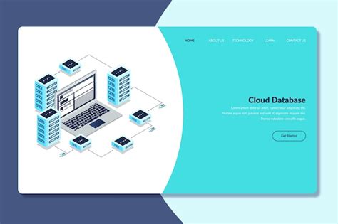 Free Vector Isometric Technology Landing Page Template