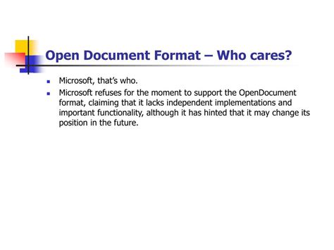 Ppt Demystifying Opendocument Format Odf Powerpoint Presentation Free Download Id 6897237