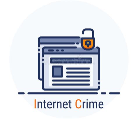 Filled Line Icons Style Hacker Cyber Crime Attack Internet Crime For Web Design Ui Ux Mobile