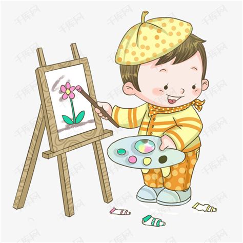 手绘卡通可爱小朋友画画插画素材图片免费下载 高清psd 千库网 图片编号11472388