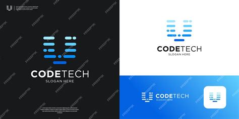 Premium Vector Letter U Tech Logo Icon App Futuristic Code Programer Logo Design
