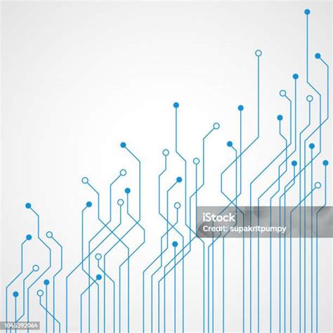 추상적인 기술 배경 파란색 회로 기판 패턴 Cpu에 대한 스톡 벡터 아트 및 기타 이미지 Cpu 가상현실 개념 Istock