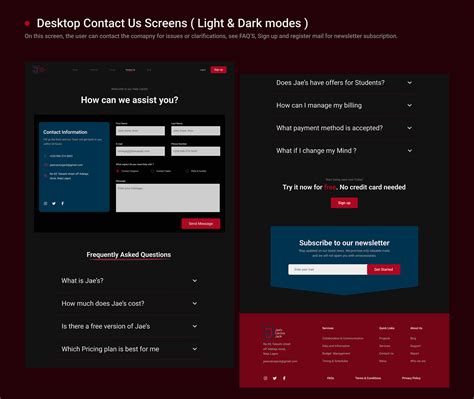 Saas Web Project Lightdark Modes On Behance