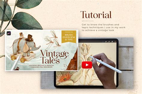 Vintage Tales Brushes And Canvas Effects For Procreate Lisa Glanz