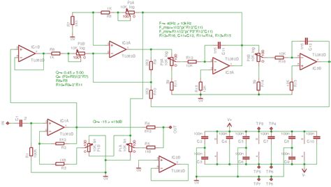 Parametric Audio Equalizer Schematic