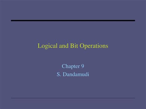 PPT Logical And Bit Operations PowerPoint Presentation Free Download ID 3541882