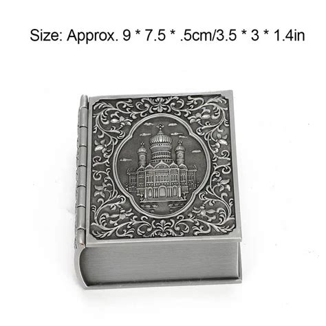 Стильный винтажный металлический резной ящик для хранения ювелирных изделий подарочный футляр с