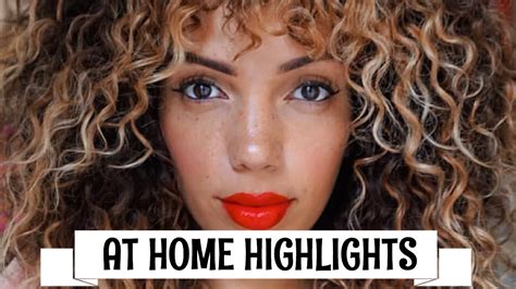 How To Highlightombre Curly Hair At Home Diy Revlon Frost And Glow