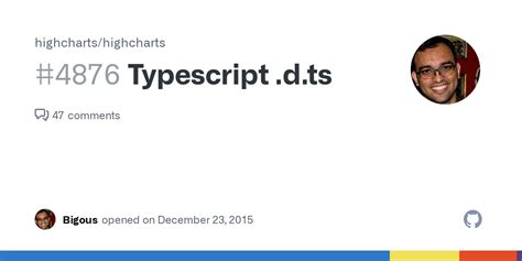 Typescript Dts · Issue 4876 · Highchartshighcharts · Github