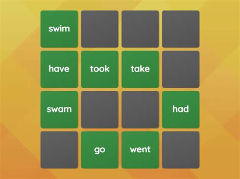 Неправильні дієслова 3 клас Matching Pairs