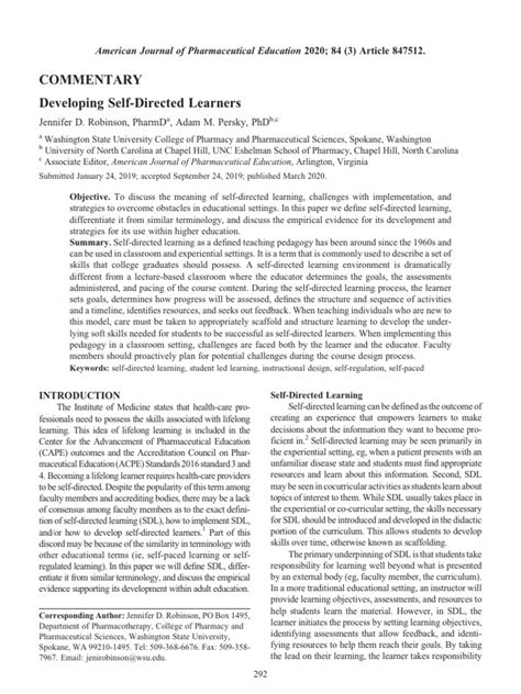 304 Developing Self Directed Learning Pdf Learning Behavior Modification